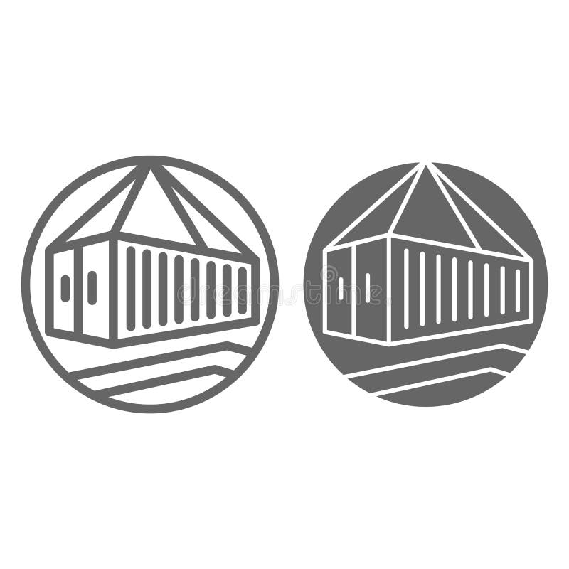 Lifting Container Line Icon, Delivery Symbol, Crane Hook Loading ...