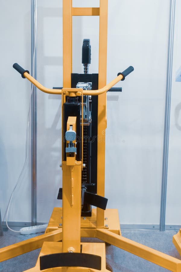 Forklift Trucks. Lifting Equipment Loaders Stock Photo - Image of labor ...