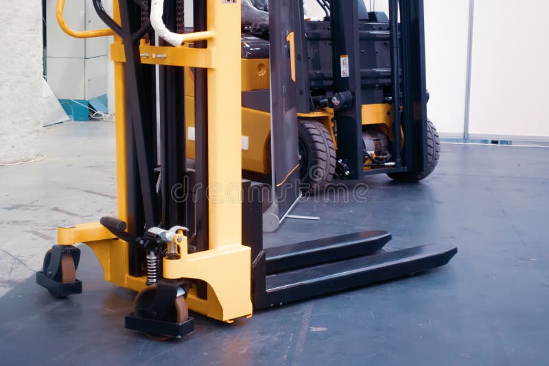 Lifting Equipment Loaders. Forklift Trucks Stock Photo - Image of ...