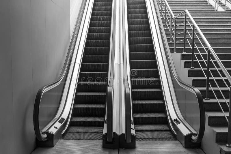 Lifting escalator stock image. Image of building, business - 83382235