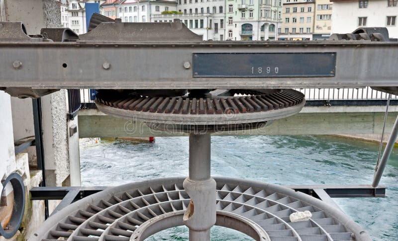 Lifting Gear in the Workshop at the Factory Stock Image - Image of hook ...