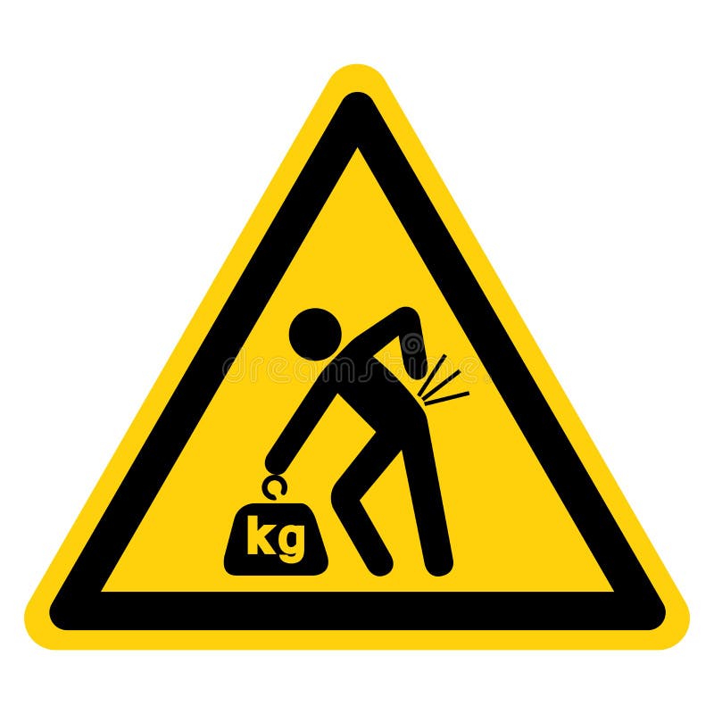 Lifting Hazard Symbol Sign Isolate on White Background,Vector ...