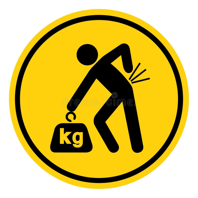 Lifting Hazard Symbol Sign, Vector Illustration, Isolate on White ...