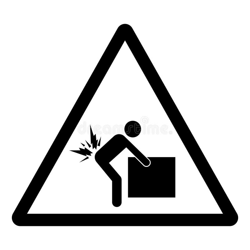 Lifting Hazard Symbol Sign,Vector Illustration, Isolated on White ...