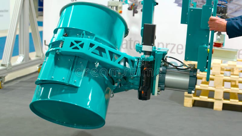 Lifting a heavy component stock video. Video of material - 345145925