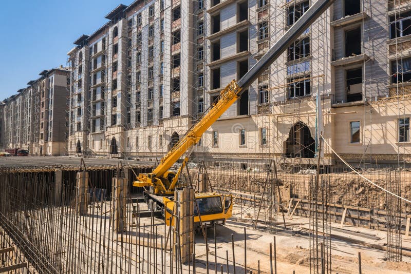 Construction Machinery and Buildings Stock Photo - Image of steel ...