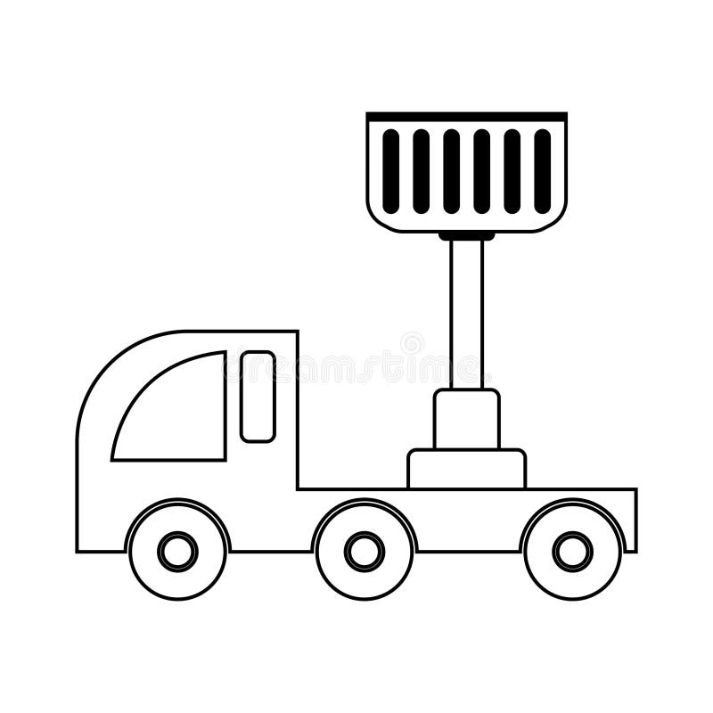 Lifting Machine Scissor Lift Platform Self Propelled Icon Black Color ...