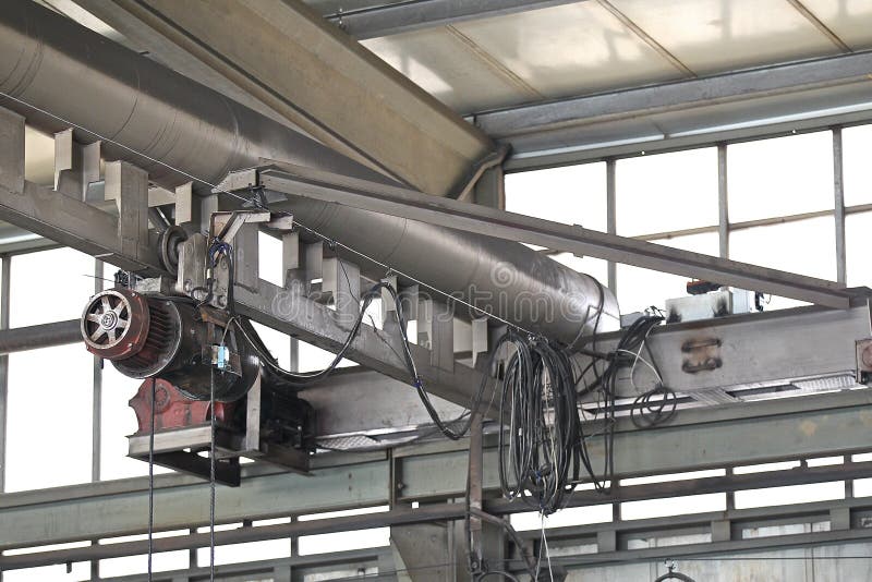 Lifting Mechanism for Moving Material Stock Image - Image of material ...