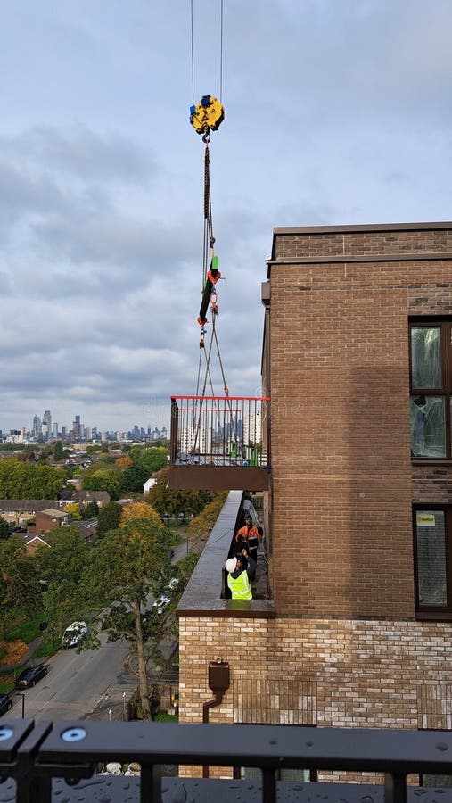 Lifting Operations with Crane Editorial Image - Image of wall ...