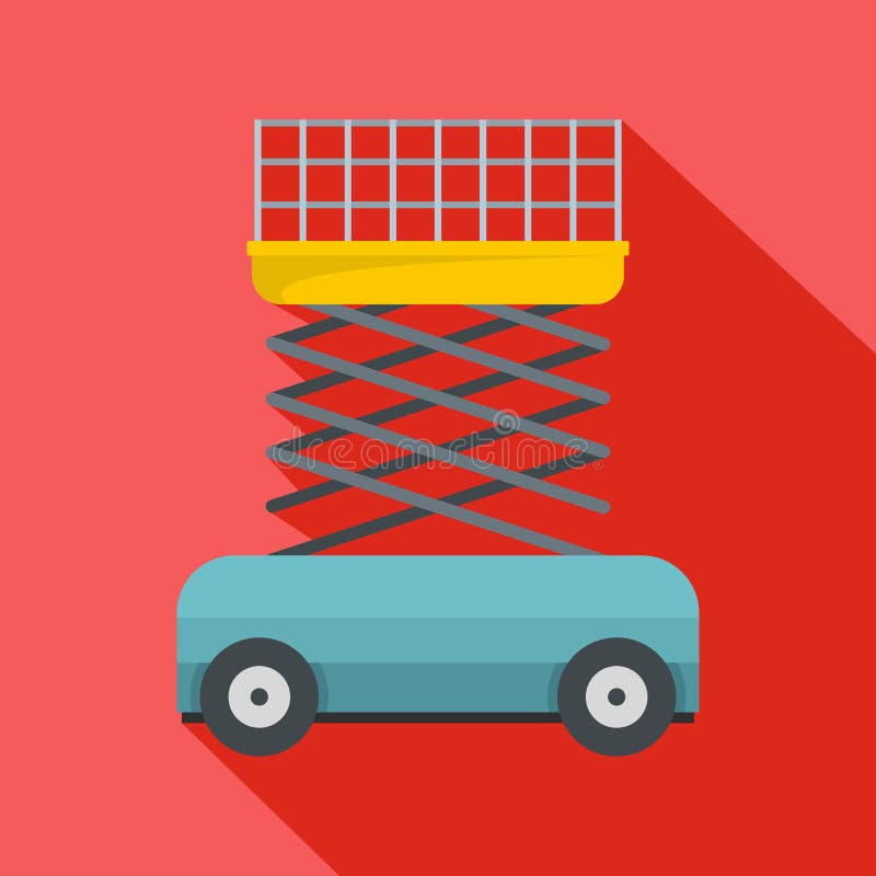 Lifting Platform Icon, Flat Style Stock Illustration - Illustration of ...