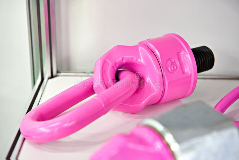 Lifting Point of Sling and Lashing Systems Stock Photo - Image of pink ...