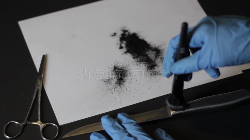 Lifting Fingerprints from Shells in Forensics Lab 1080p Hd Stock Video ...