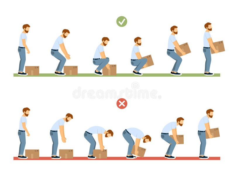 Lifting Technique. Safety Moving and Load Heavy Objects Body Ergonomic ... Lifting Technique. Safety Moving and Load Heavy Objects Body Ergonomic ...