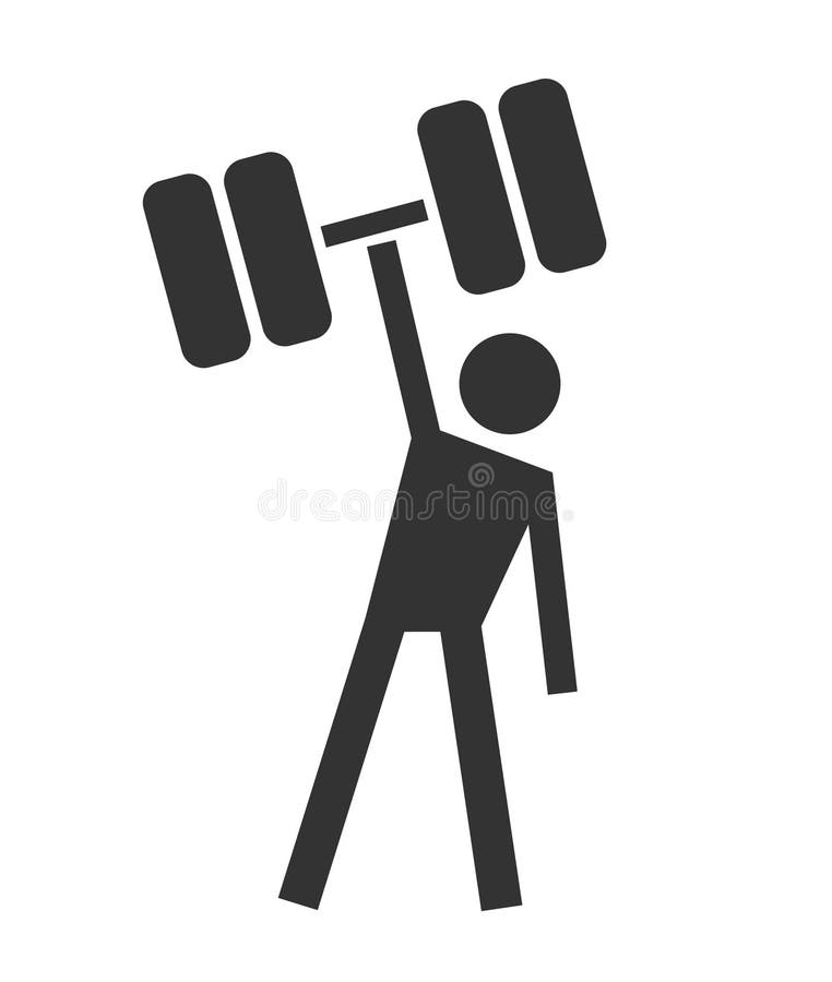 Lifting weight symbol stock vector. Illustration of lifting - 314200023