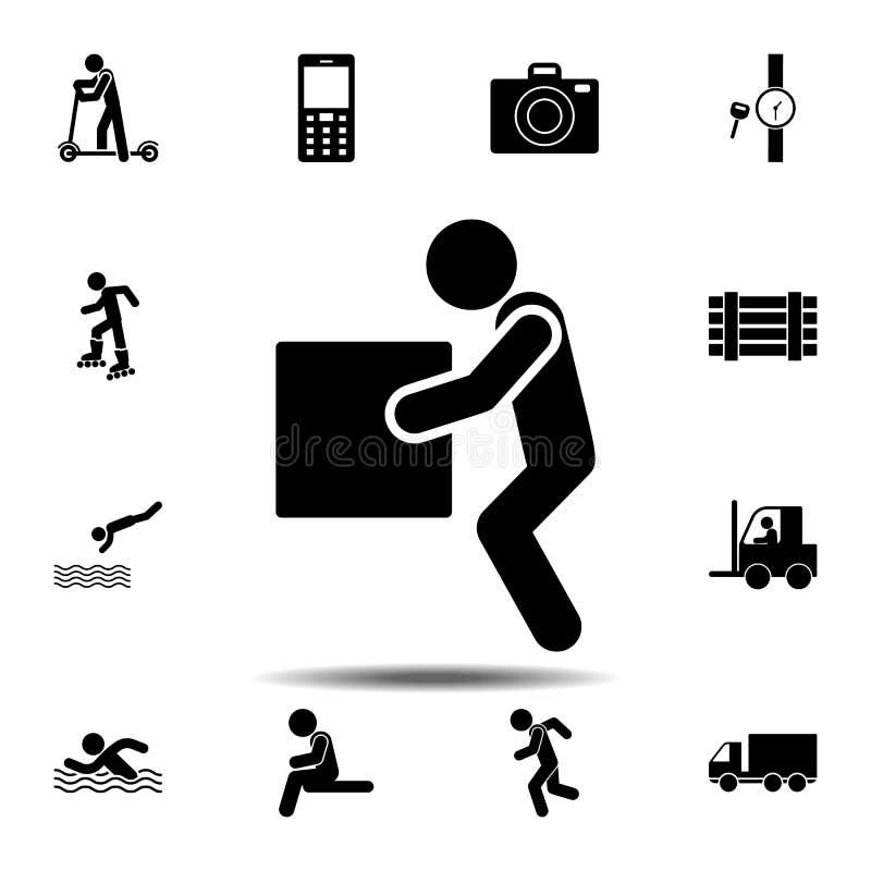 Lifting Technique Box Stock Illustrations – 262 Lifting Technique Box ...