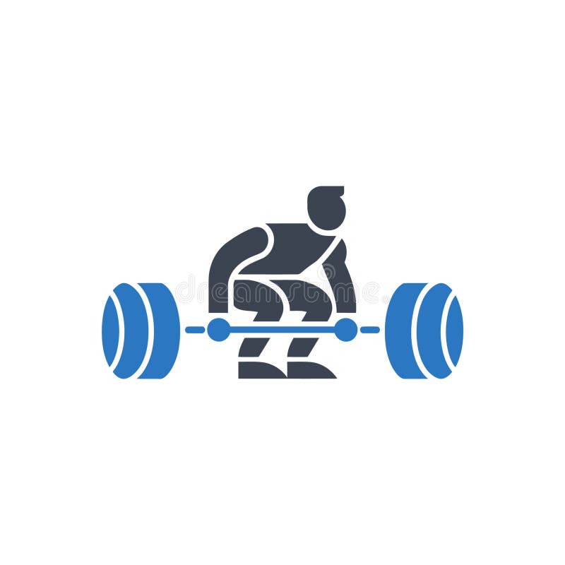 Lifting Weights Icon stock vector. Illustration of fitness - 374473639