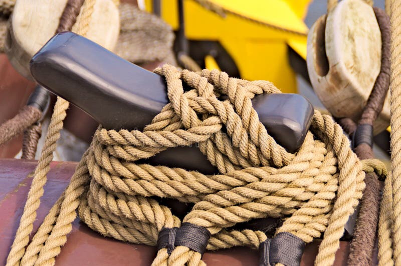Ligature,tying, Rope , Hook Stock Photo - Image of attach, sailboat ...