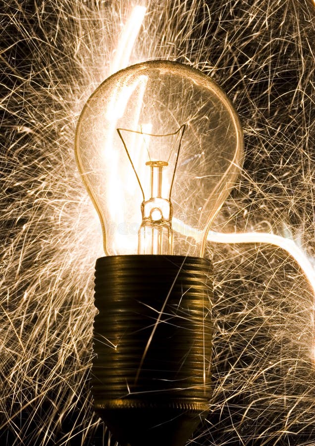 Shining light bulb stock image. Image of inspiration, thinking - 3845687