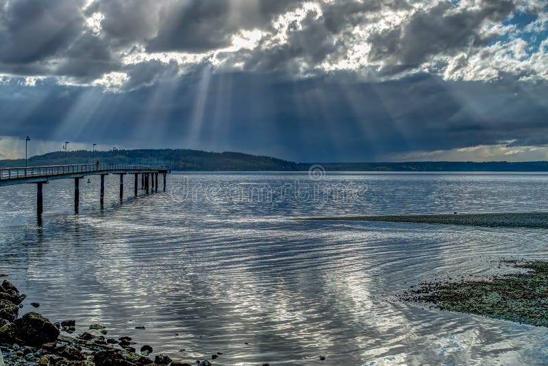 Light from Above Landscape stock photo. Image of pier - 91014566