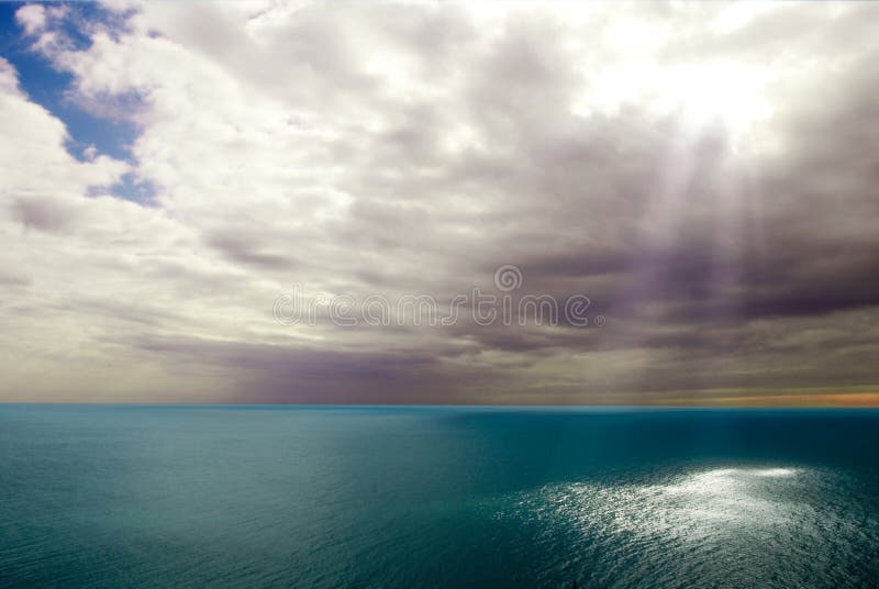 Light above a sea stock photo. Image of bright, benediction - 8919874