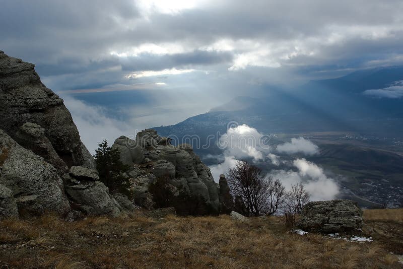 Light Above the Valley of Ghosts. Stock Image - Image of frosty, house ...