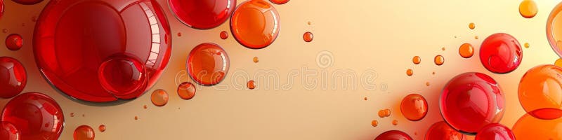 Light Abstract Background with Red and Orange Oil Drops, AI Generated ...