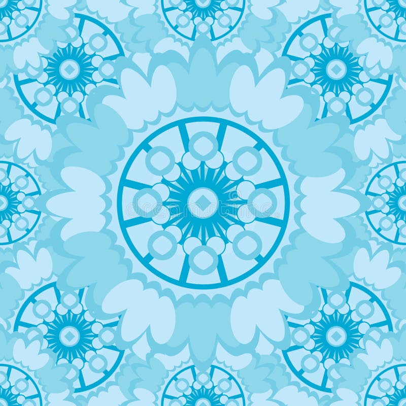 Light Abstract Seamless Pattern with Round Ornamental Elements. Stock ...
