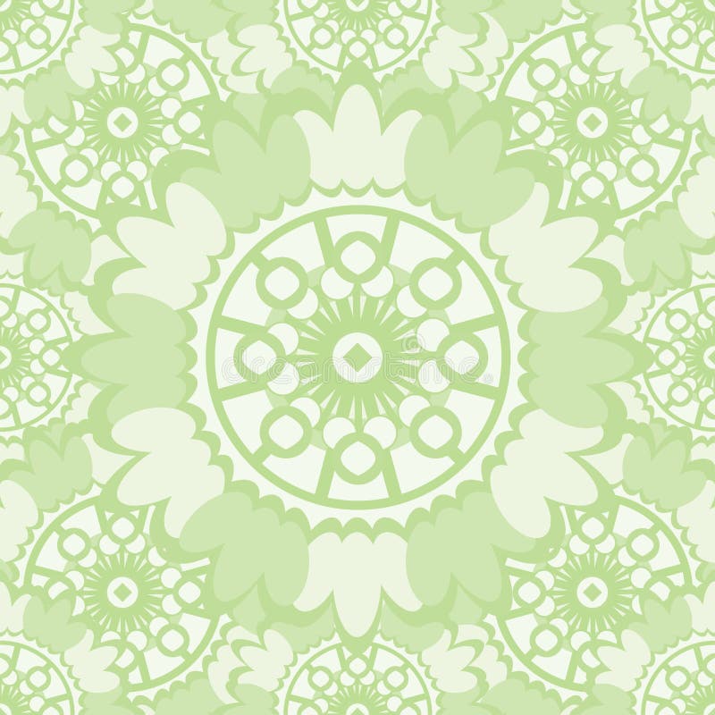 Light Abstract Seamless Pattern with Round Ornamental Elements. Stock ...