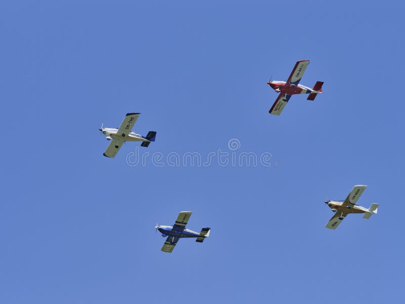 Light Aerobatic Aircraft in Close Flight Editorial Image - Image of ...