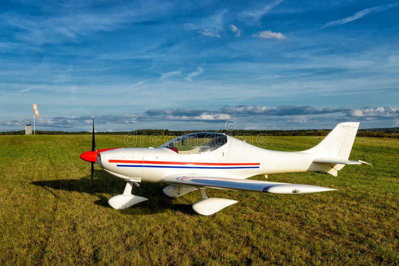 Light aircraft stock image. Image of gras, sporting, airdrome - 80164233
