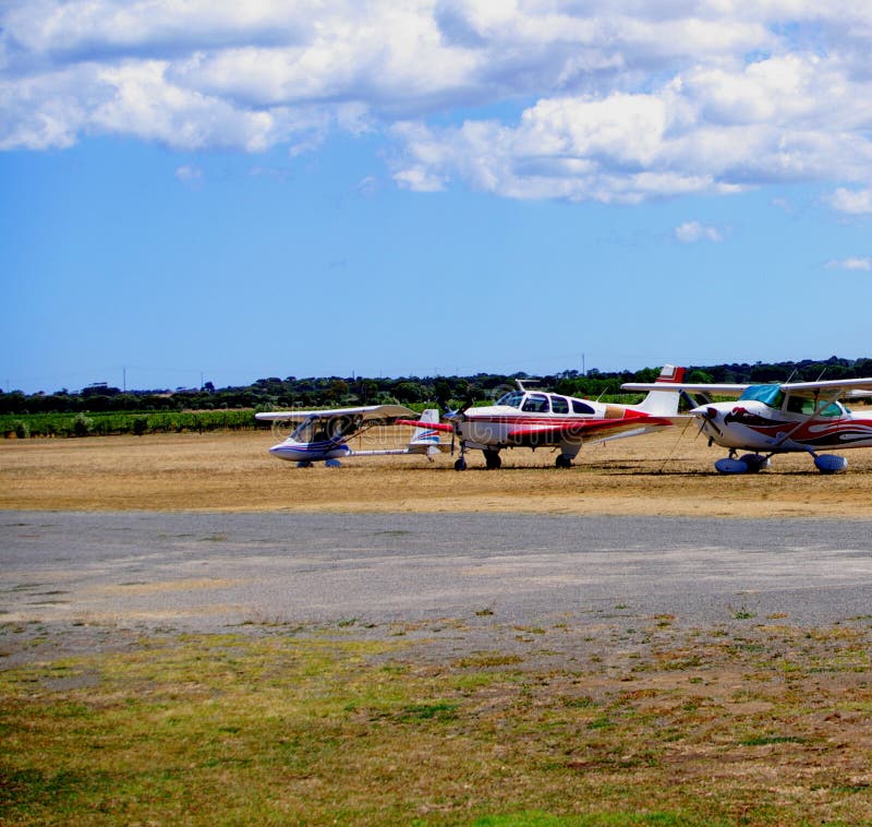 Light Aircraft at Aldinga stock image. Image of airport - 4964029