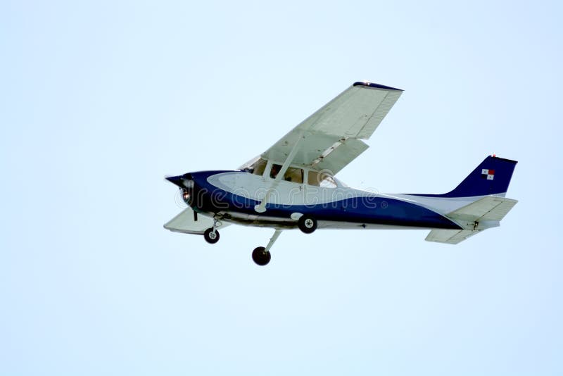 Light aircraft flying stock photo. Image of aircraft - 121590934