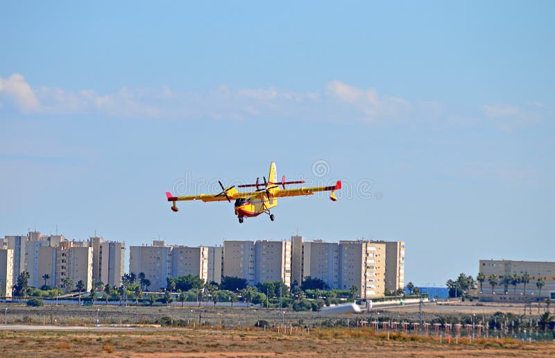 A Short Take Off and Land Aircraft on Final Approach Stock Photo ...