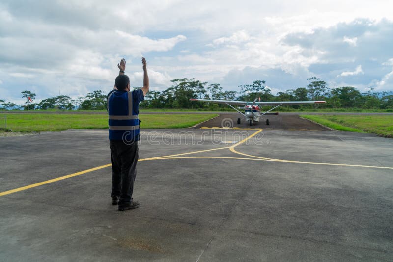 Light Aircraft on Small Runway Editorial Photography - Image of aerial ...