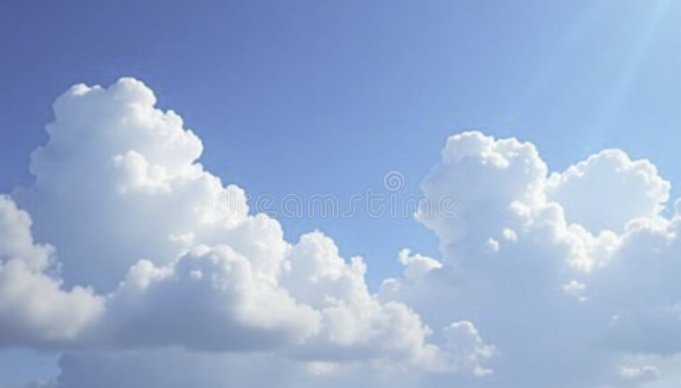 Light and Airy Cloud Formations in the Clear Blue Sky, Feathery, Sky ...