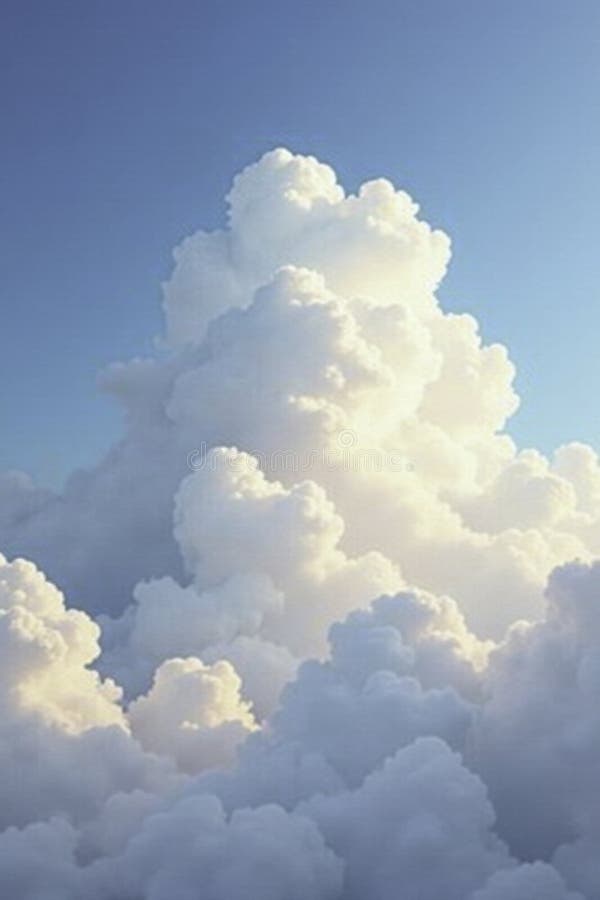 Light and Airy Cloud Formations in the Clear Blue Sky, Sky, Soft Stock ...