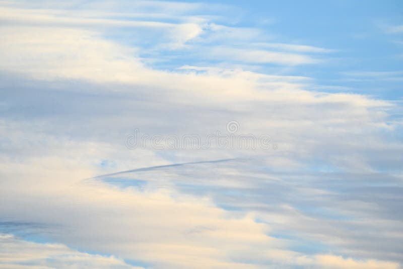 Light and Airy Cloudscape, White Clouds and Blue Sky As a Nature ...
