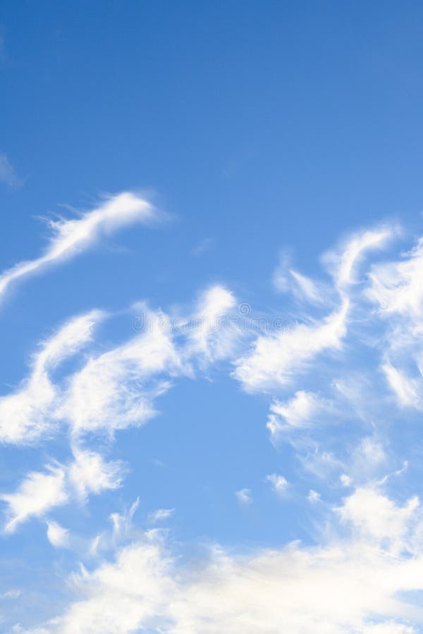 Light and Airy Cloudscape, White Clouds and Blue Sky As a Nature ...