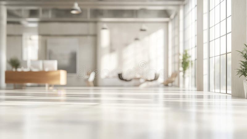 Light and Airy Modern Office Space with Large Windows Stock ...