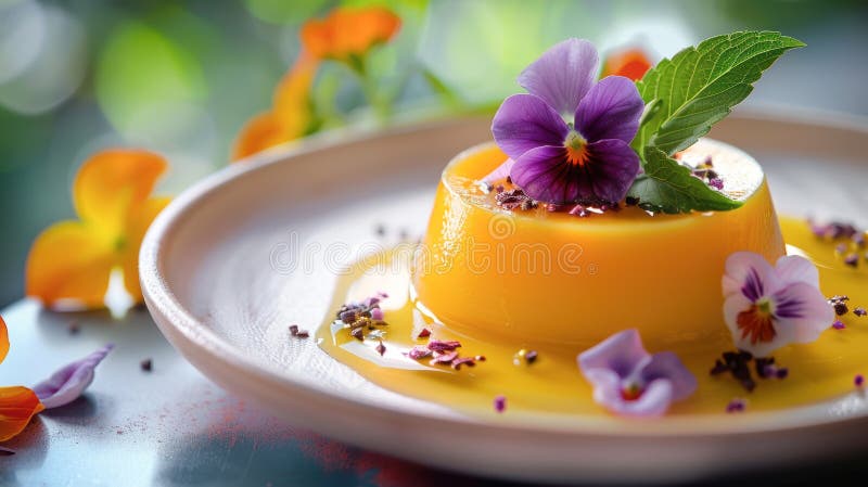 Light and Airy Passion Fruit Mousse with Dark Chocolate and Decorated ...