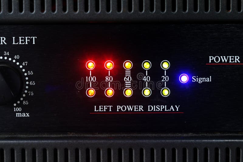 Light of Amplifier Electric Stock Image - Image of music, digital ...