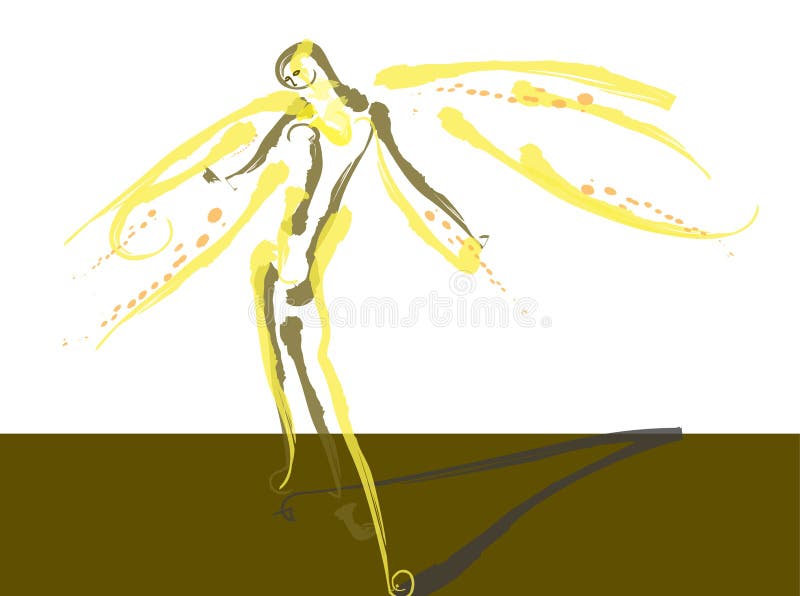 Light angel stock vector. Illustration of vignette, shining - 10185465