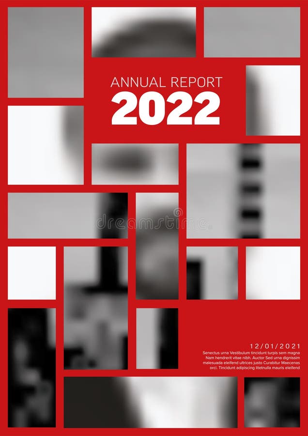 Light Annual Report Front Cover Page Template with Photo Stock Vector ...