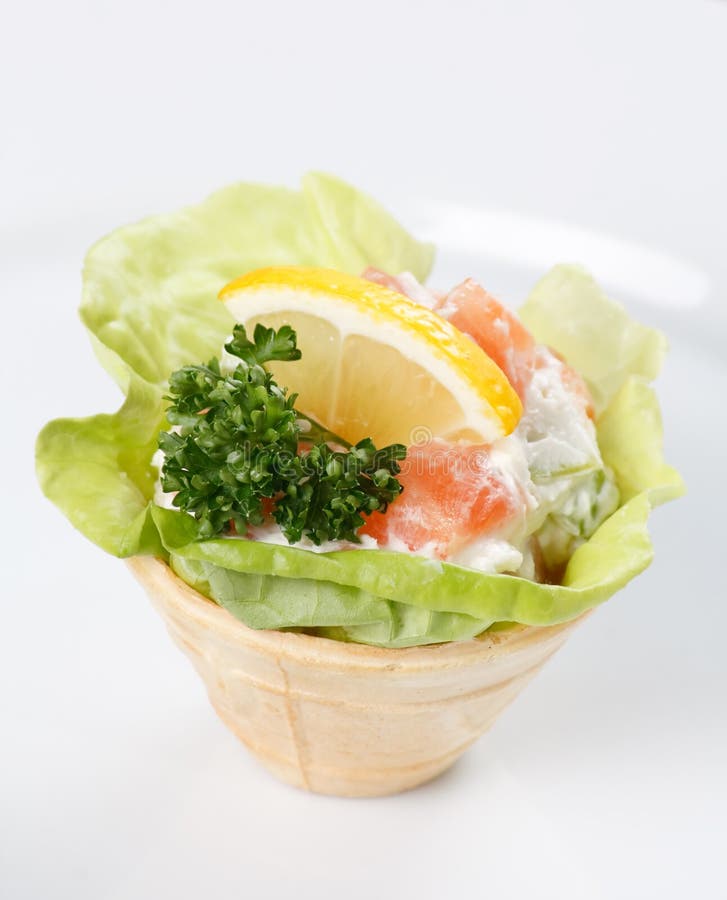 Light appetizer stock image. Image of pink, green, lunch - 11481535