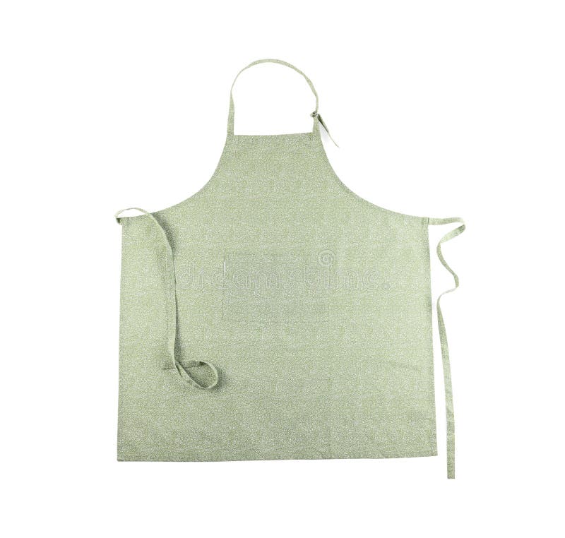 Light Apron with Pattern Isolated on White, Top View Stock Image ...