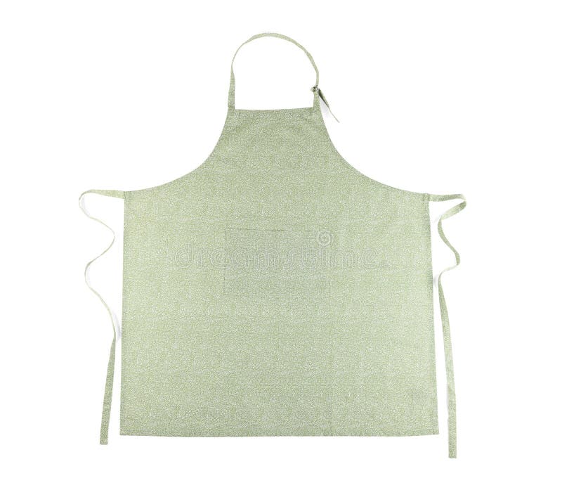 Light Apron with Pattern Isolated on White, Top View Stock Photo ...
