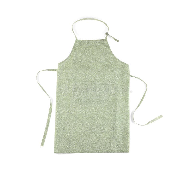 Light Apron with Pattern Isolated on White, Top View Stock Image ...