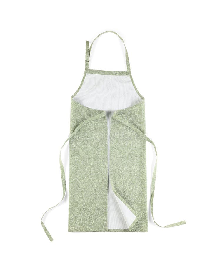 Light Apron with Pattern Isolated on White, Top View Stock Image ...