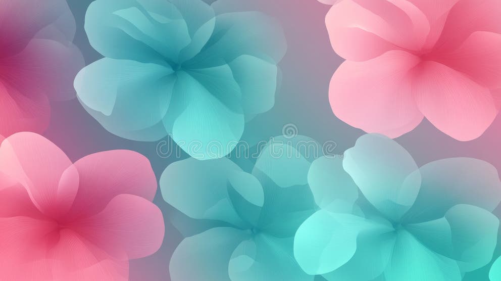 A Light Array of Radiant Purple and Orange Blooms, Subtle Gradient ...