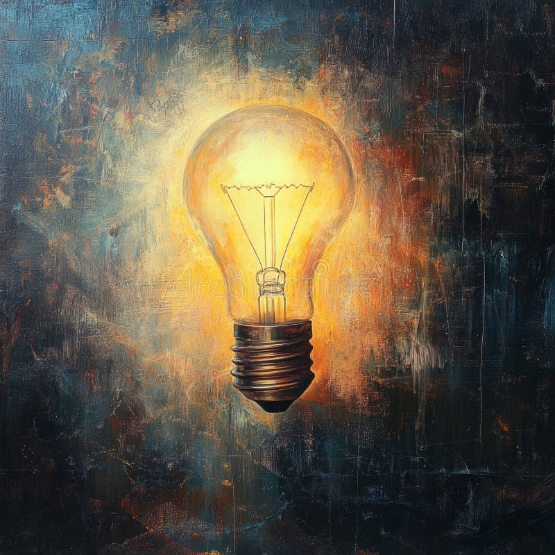 Light As a Symbol of Inspiration in Artistic Composition Stock ...